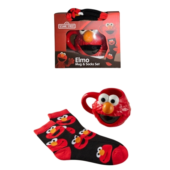 Precious Moments | Other | Sesame Street Elmo Mug And Socks Gift Set ...